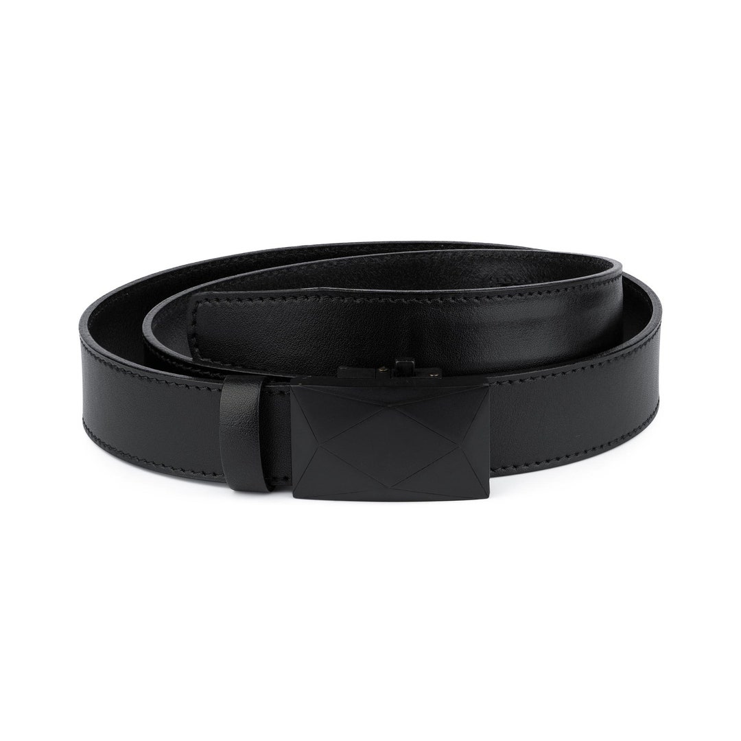 Black Buckle Belt - Click It Belt - Mens Belt Black Leather- Comfort ...