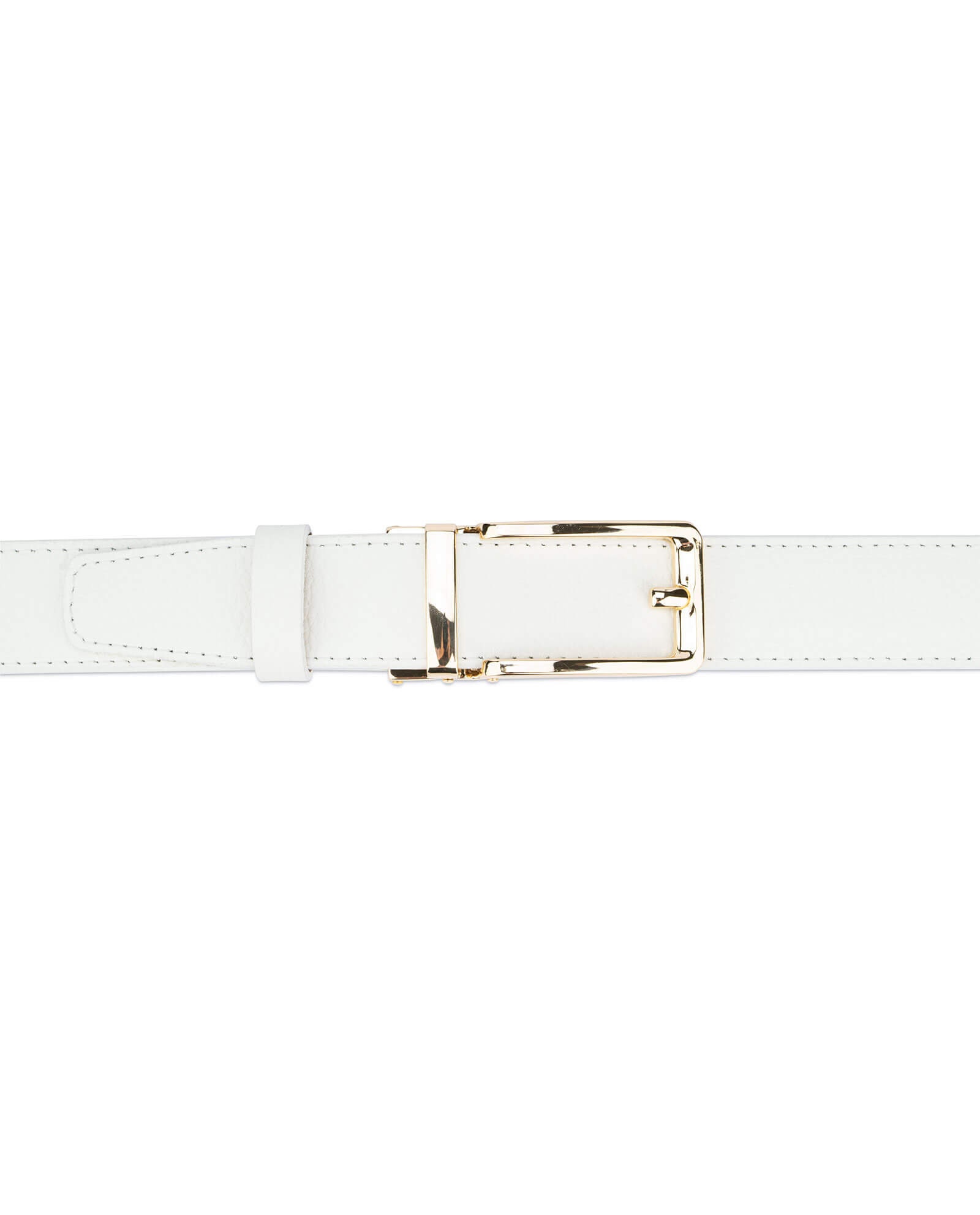 White Belt With Gold Buckle - Comfort Click Belt – Mens Click It Belt ...