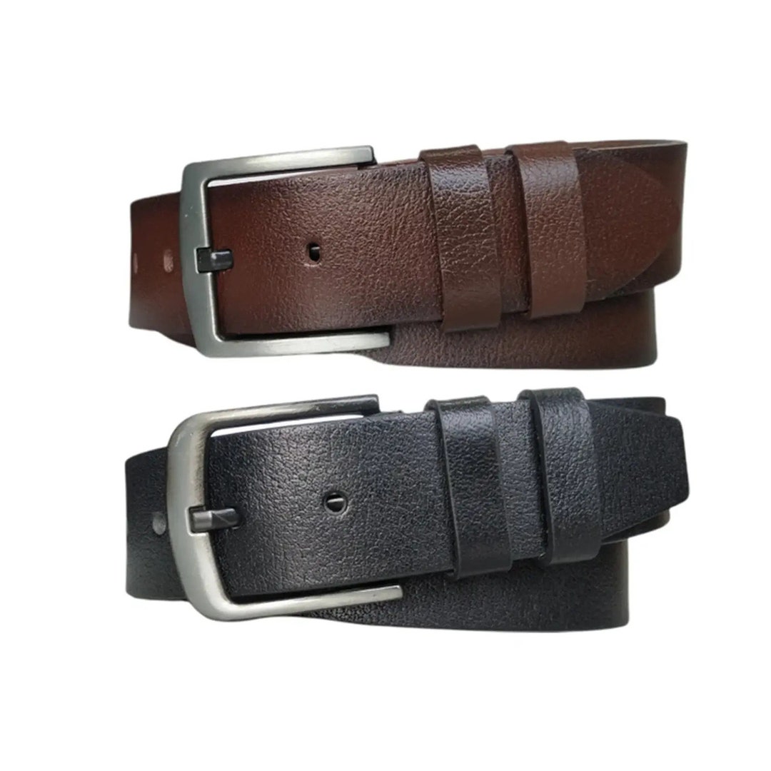 Gents Belts for Denim 2 Piece Gift Set Extra Wide 4.5 Cm Casual Male ...