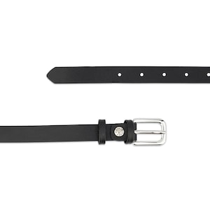 Skinny Leather Belt - Womens Skinny Belt - Black Skinny Belt Mens ...