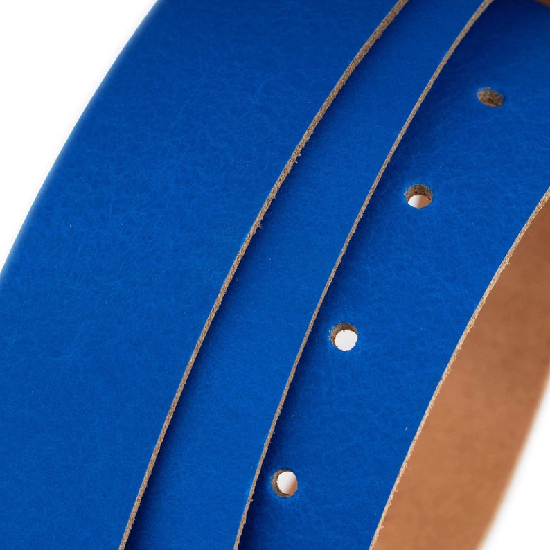 Royal Blue Belt Strap for Buckle Real Leather 35 Mm Mens for - Etsy