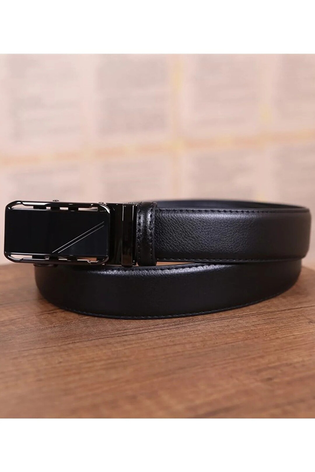 Gents Ratchet Belt Calf Leather Mens Genuine Leather Stitched Dress ...
