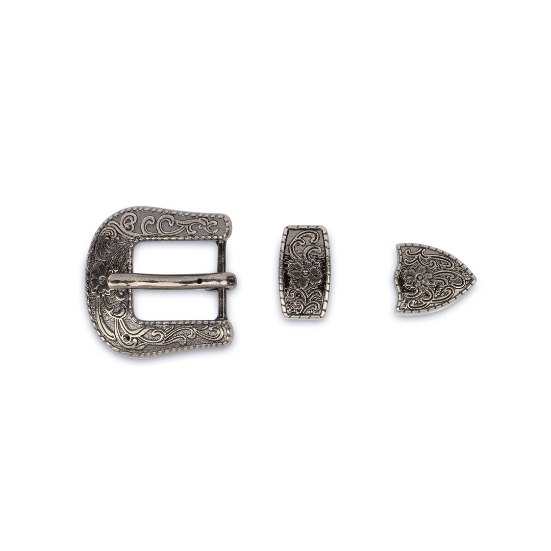 Western Buckle Set 3 Piece Womens Belt Buckle Western Silver Belt ...