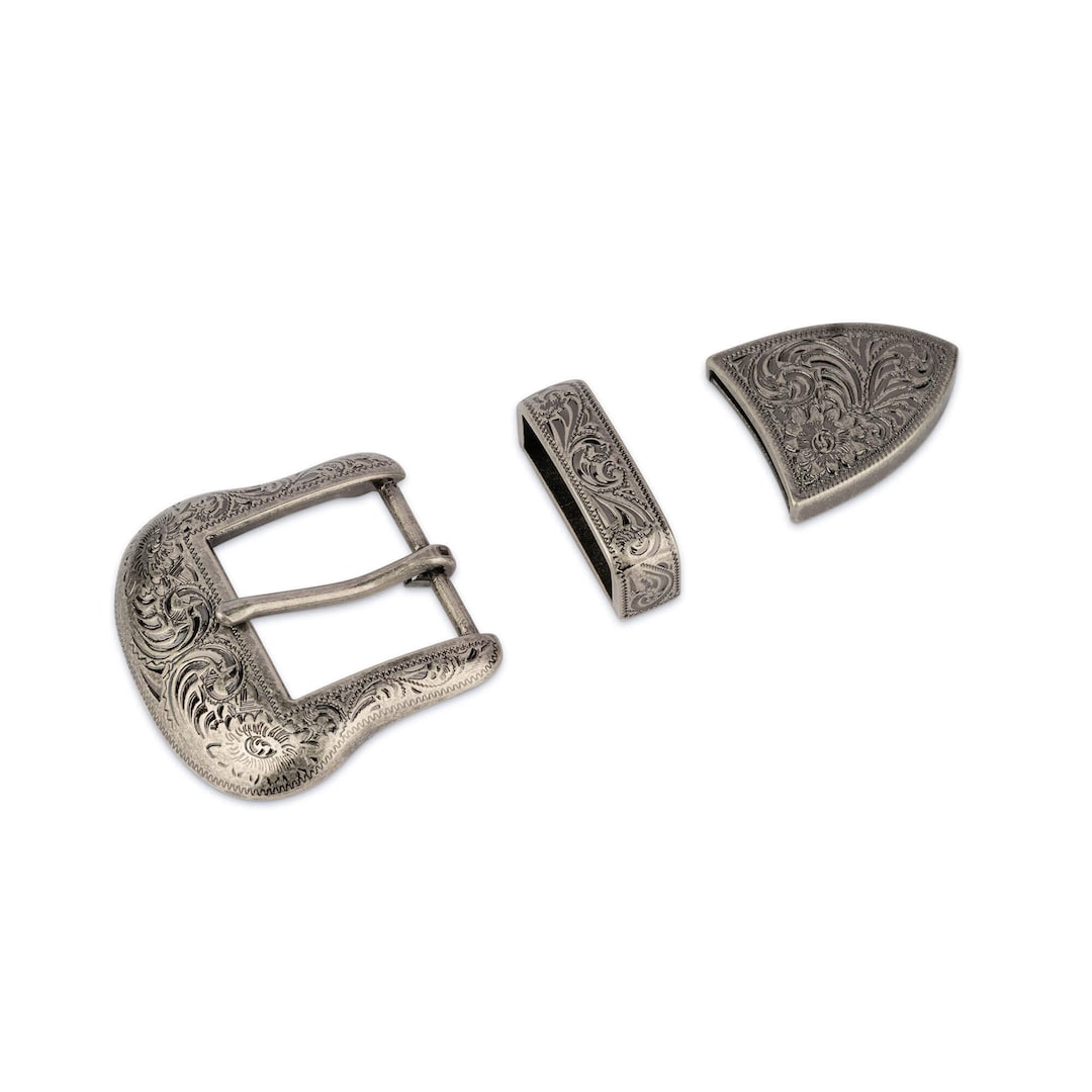 Mens Western Belt Buckle - Cowboy Buckle 1-3-8 Inch - Silver Belt ...