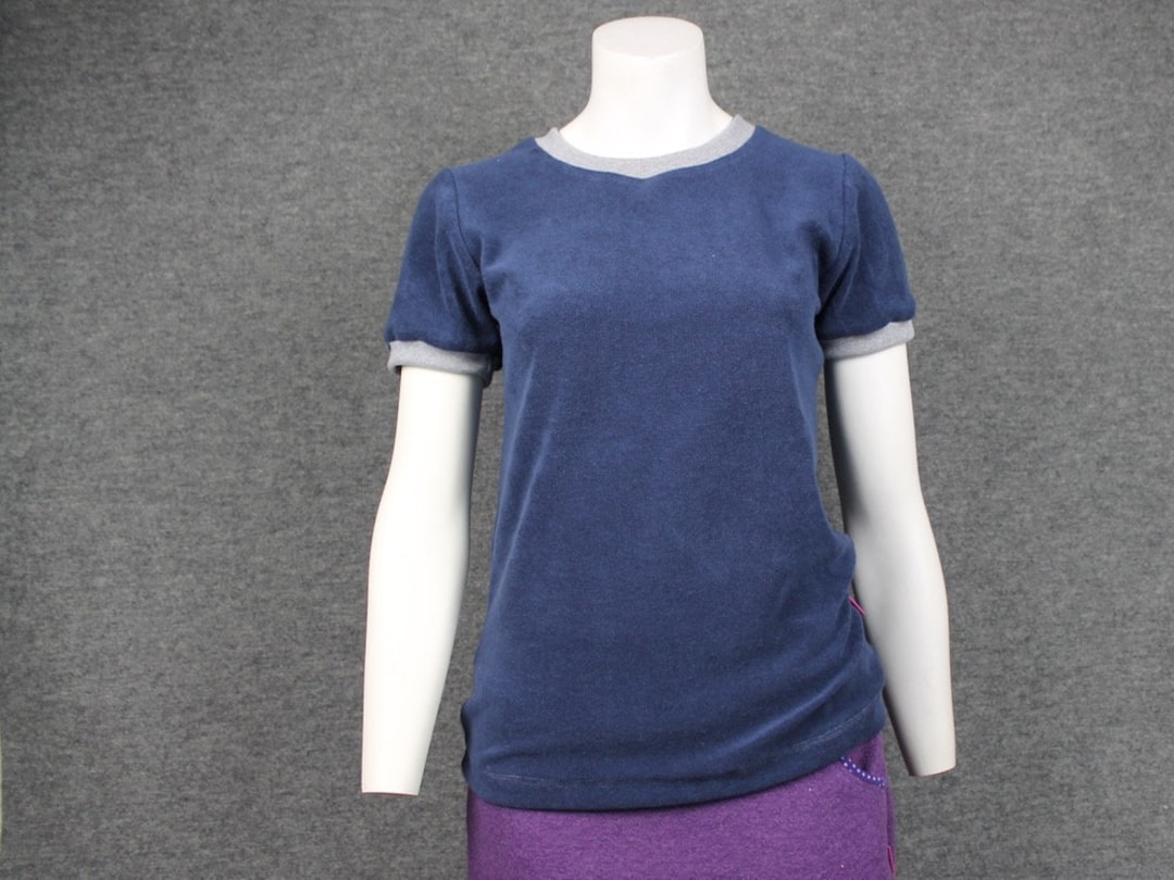 Frottee T Shirt Damen