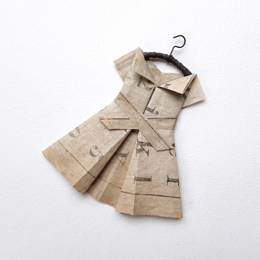 Upcycled Book Page Dress Art | Rustic Nursery Decor | 'schoolhouse ...