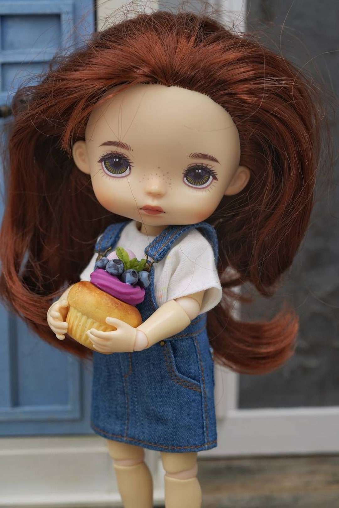 Stylish Denim Overalls and Sequin Top for 20cm Dolls - Fits Monst ...