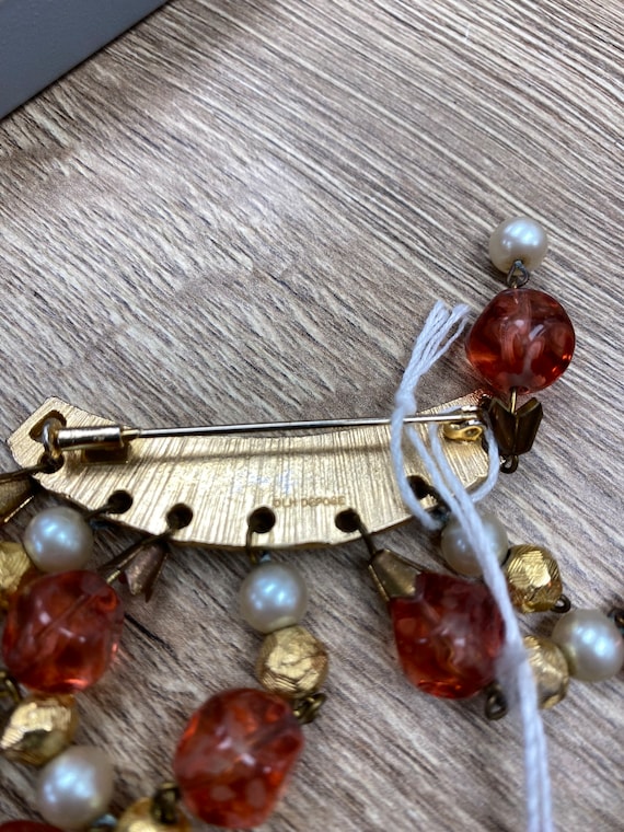 Vintage 1960 / 70s French DLH Depose Waterfall Brooch… - Gem