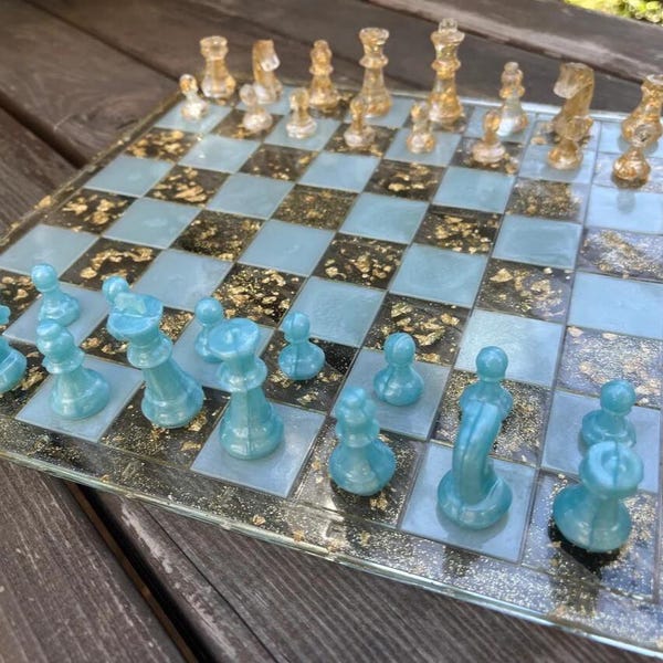 Epoxy Resin Chess Board - Etsy