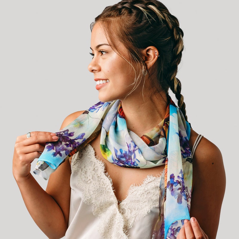 Mexico Silk Scarf - Etsy