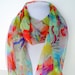 Abstract Silk Scarf - Spring Scarf - Gift for Her - Holiday Scarf - 15 ...