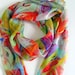 Abstract Silk Scarf - Spring Scarf - Gift for Her - Holiday Scarf - 15 ...