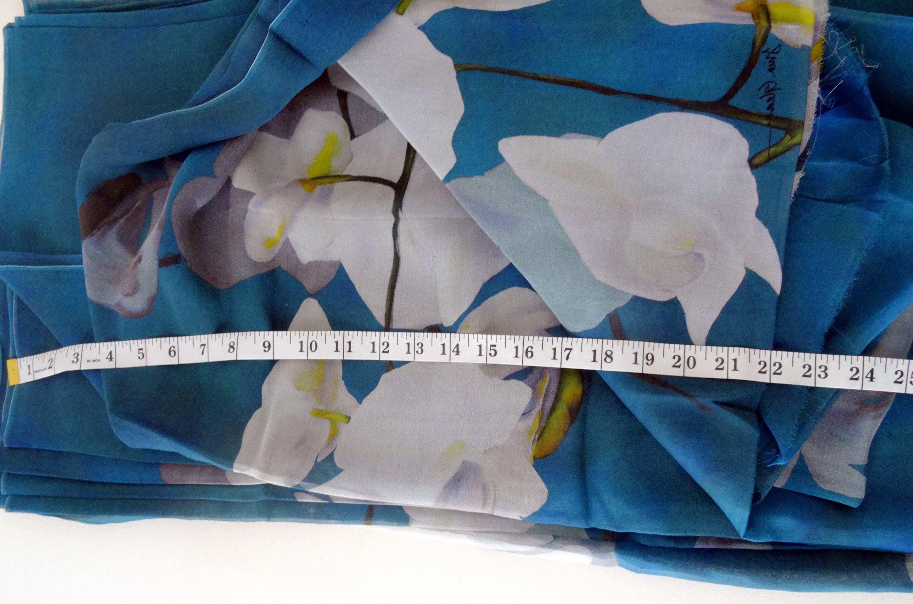 Classic Blue Silk Material Spring Silk by Yard Digital - Etsy