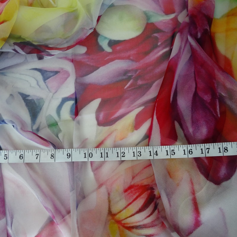 Floral Silk Fabric - Etsy