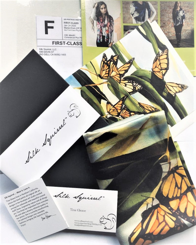 Blue Silk Scarf Beach Shells Scarf Mother's Day Scarf - Etsy