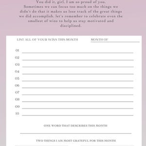 Monthly Goal Tracker | Journals for Women | Monthly Goal Printable ...