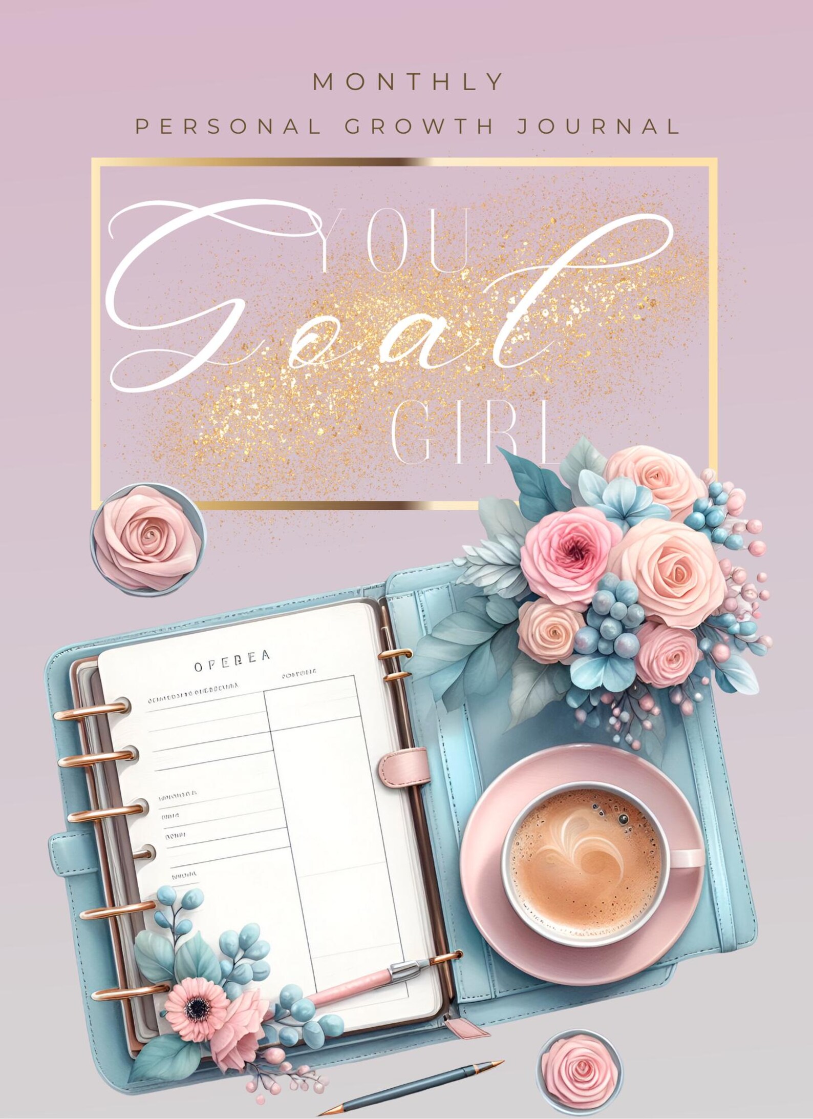 Monthly Goal Tracker | Journals for Women | Monthly Goal Printable ...
