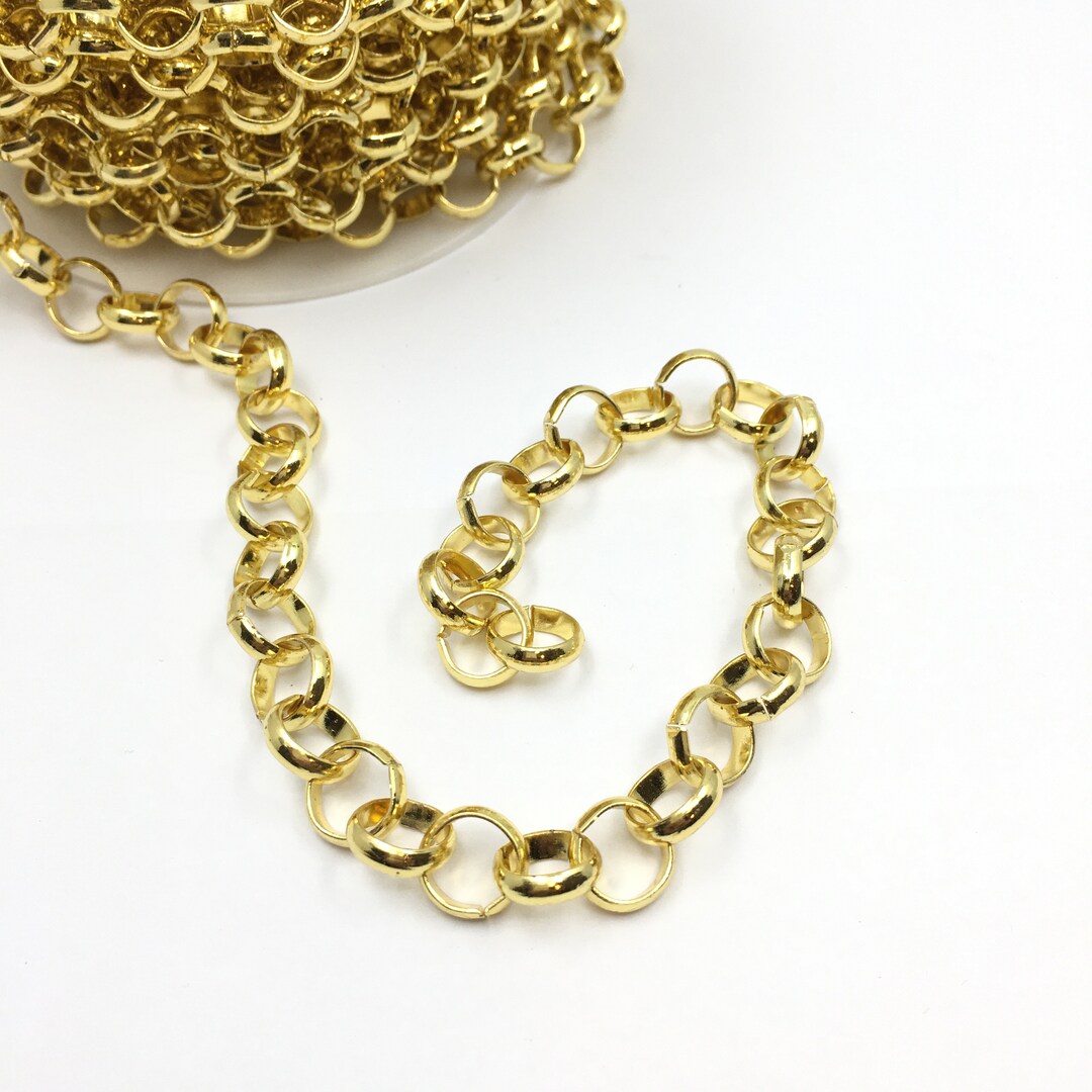 Unfinished Gold Rolo Chain 8mm Dull Gold Chain Alloy Jewelry - Etsy