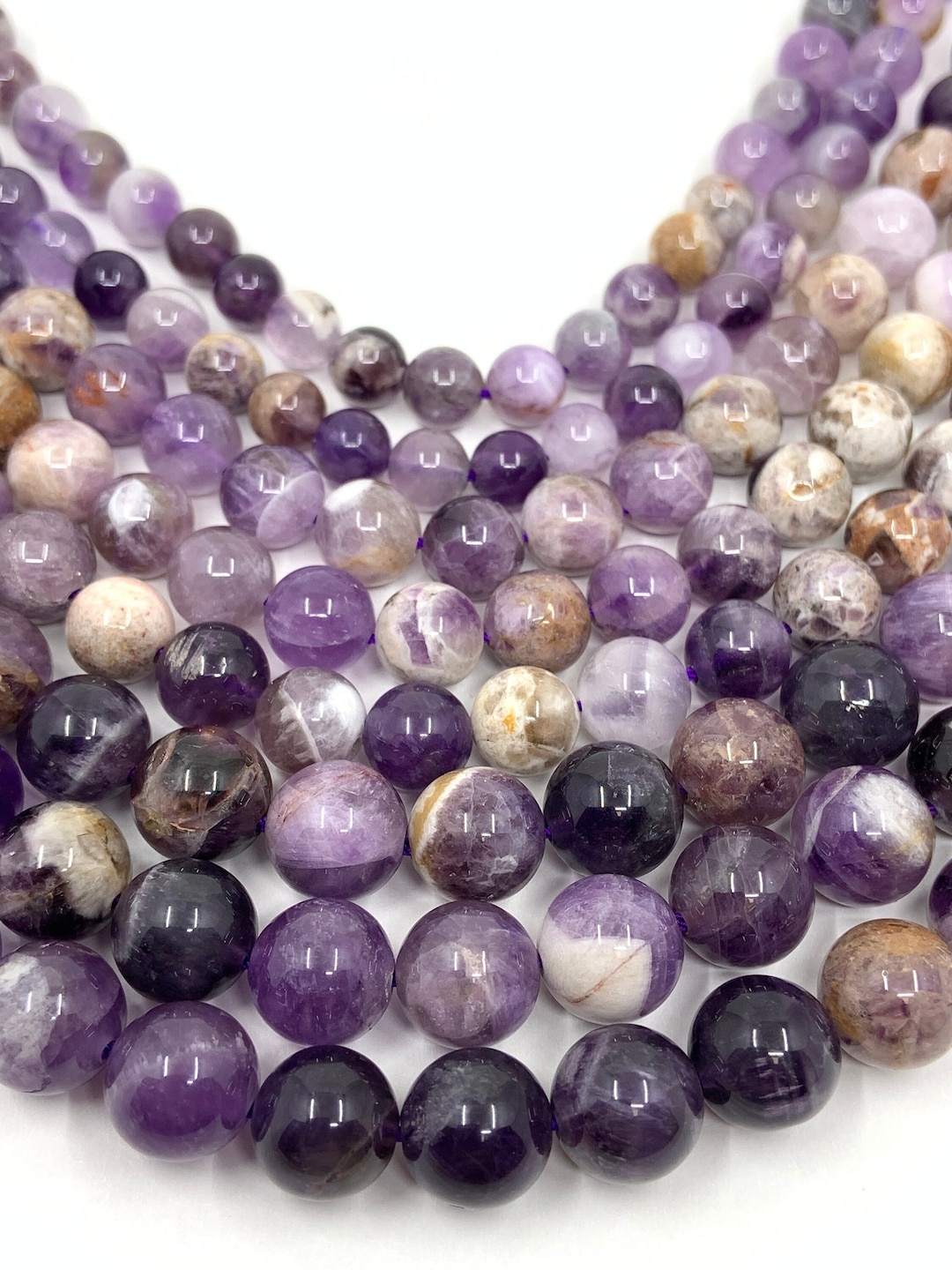 Dog Tooth Amethyst Beads, Natural Flower Amethyst Beads, Gemstone ...