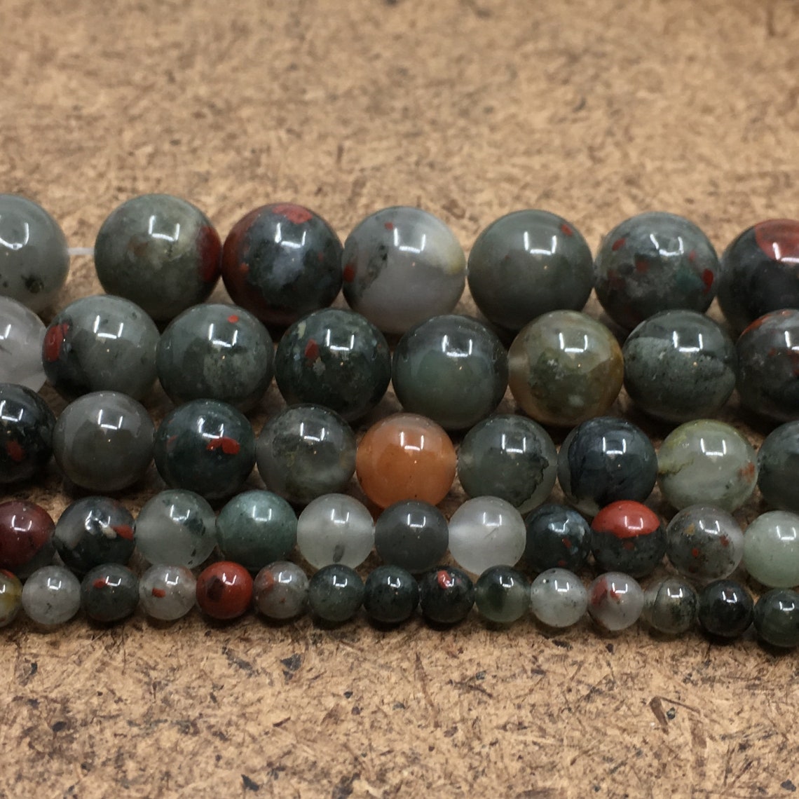 Bloodstone Beads, Natural Stone Beads, Available in 4mm, 6mm, 8mm Beads ...