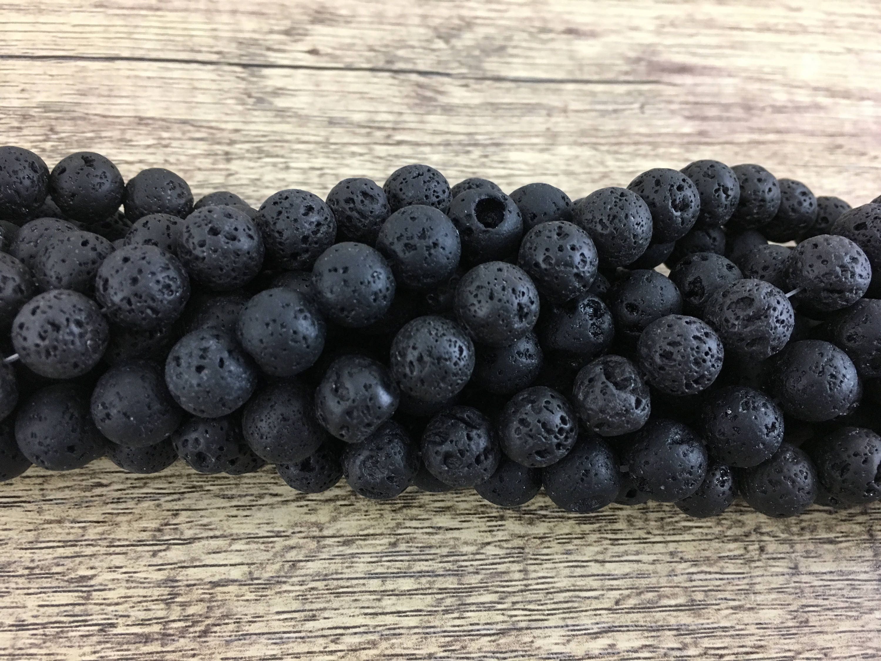 8mm Lava Beads, 8mm Lava Bead, Gem Stone, Natural Stones, Lava Beads ...
