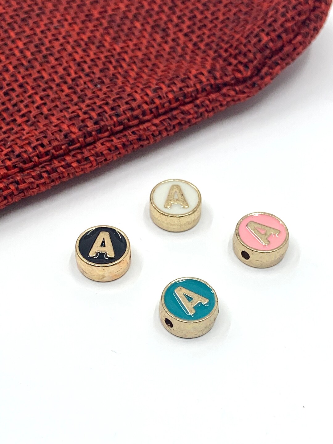 Initial Letter Bead, Letter Alphabets Bead, Jewelry Making, A to Z ...