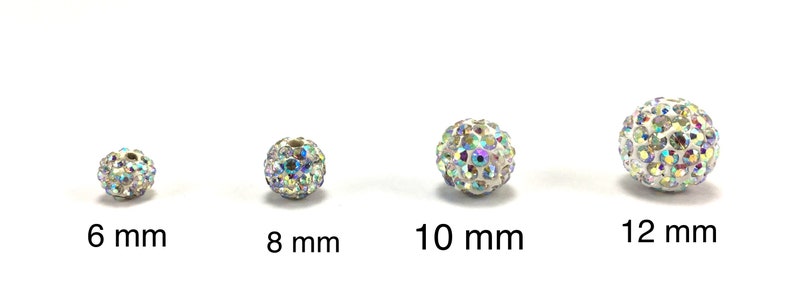 12mm AB Rhinestone Bead 12mm Clear Disco Bead Clear Crystal - Etsy