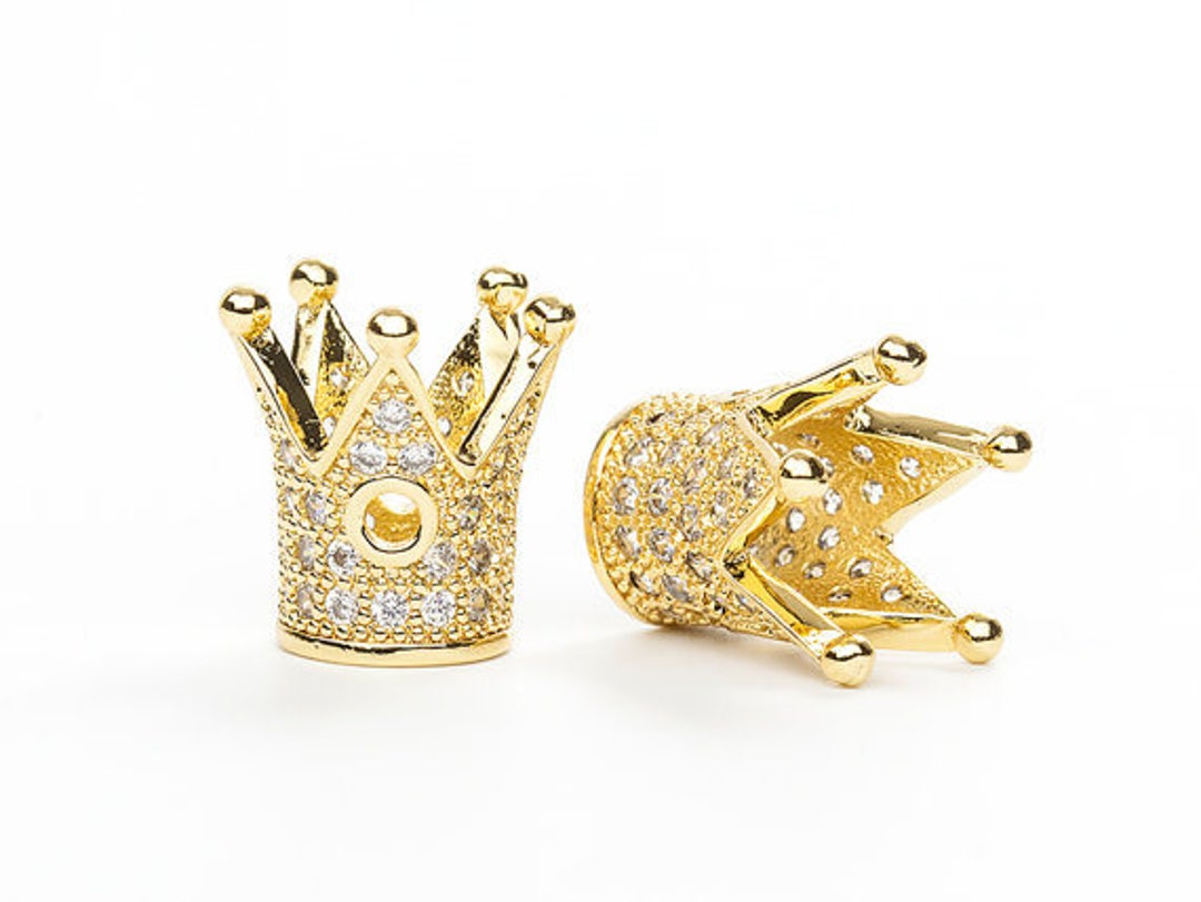 Micro Pave Kronenperle Kronenperle Cz Pave Krone 1 Krone - Etsy.de