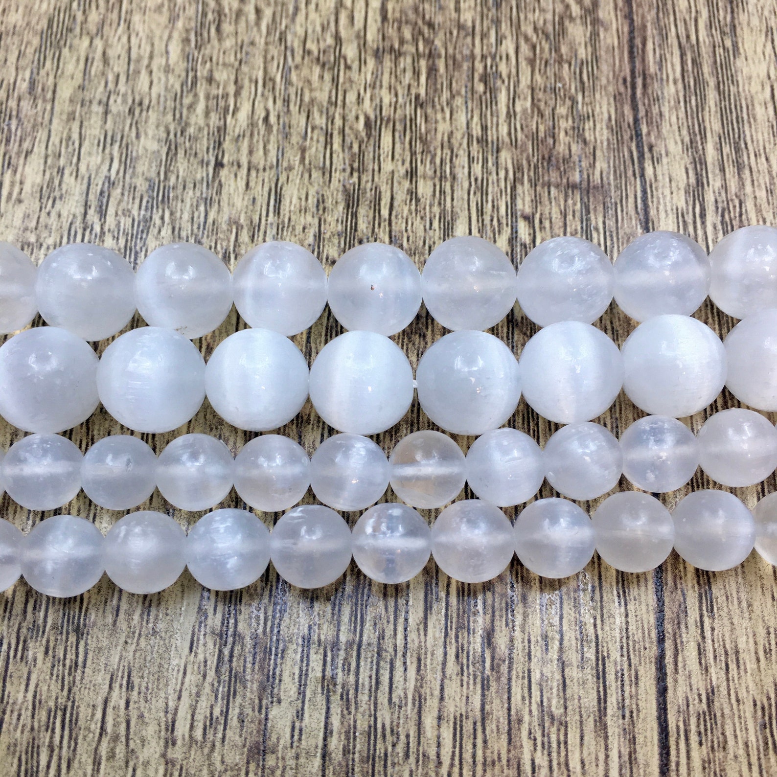 Selenite Beads, Calming Beads, Beads for Peace, 6mm Beads, 8mm Beads ...