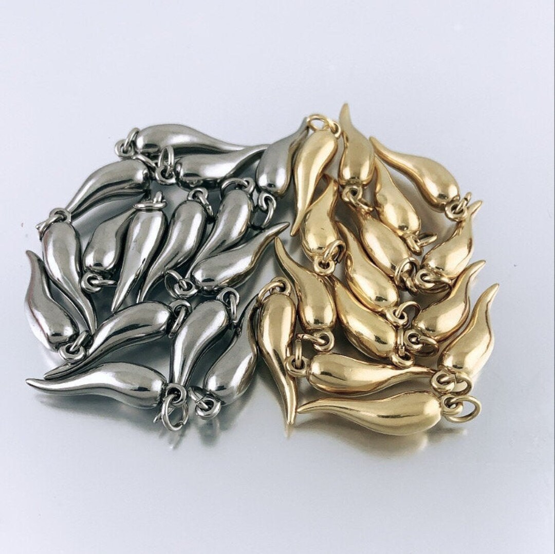 Cornicello, Cornicello Charm, Stainless Steel Horn Pendant, Italian ...