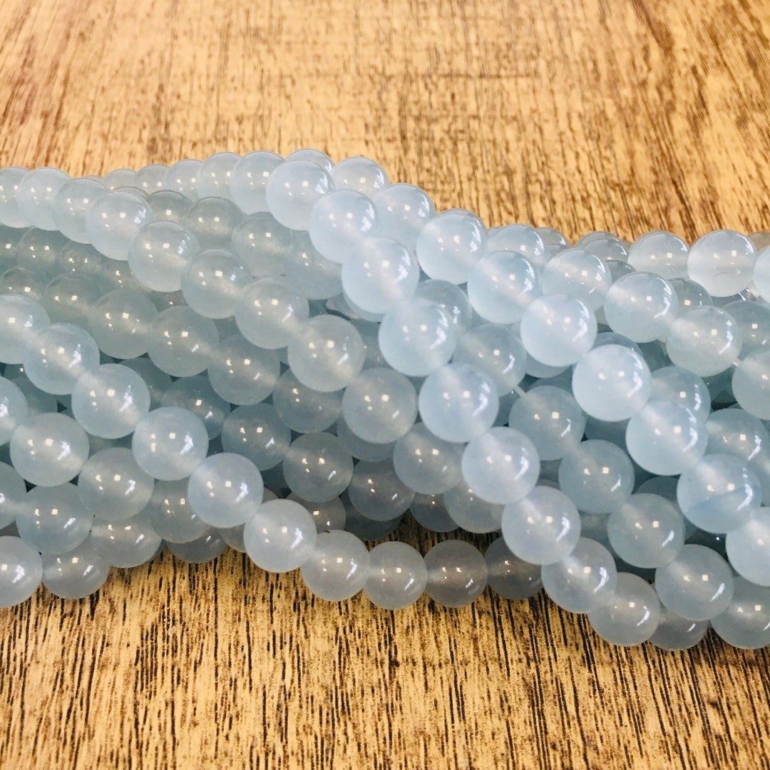Light Sky Blue Jade, Natural Gemstone Jade Bead, Natural Jade, Supplier ...