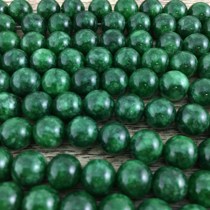 Milky Dark Green Jade Stone Good Luck Jade Bead Natural - Etsy Canada