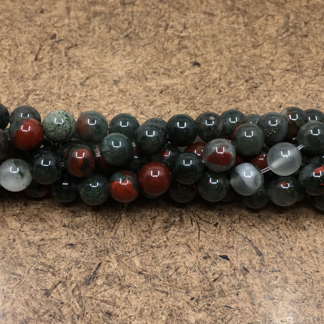 Bloodstone Beads, Natural Stone Beads, Available in 4mm, 6mm, 8mm Beads ...