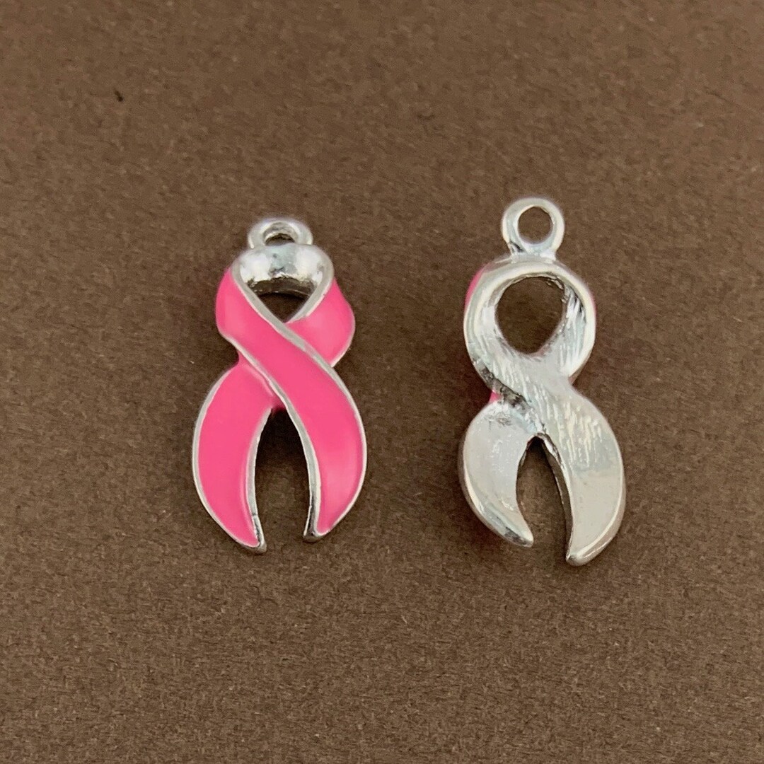 Pink Ribbon Charm, Breast Cancer Charm, Breast Cancer Awareness Charm ...