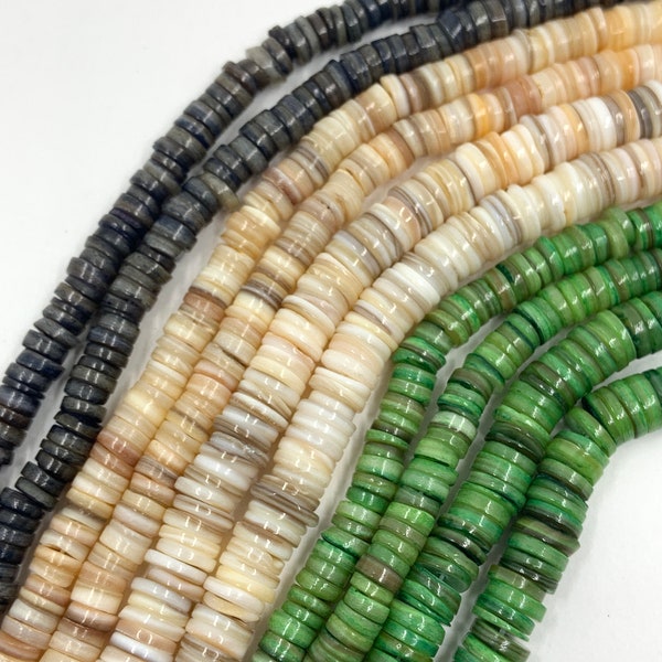 Shell Heishi Beads - Etsy