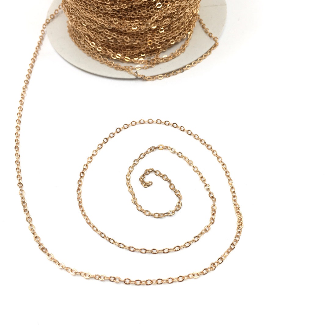 0.5mm Dull Gold Chain, Alloy Jewelry Chain, Dull Gold Chain, Unfinished ...