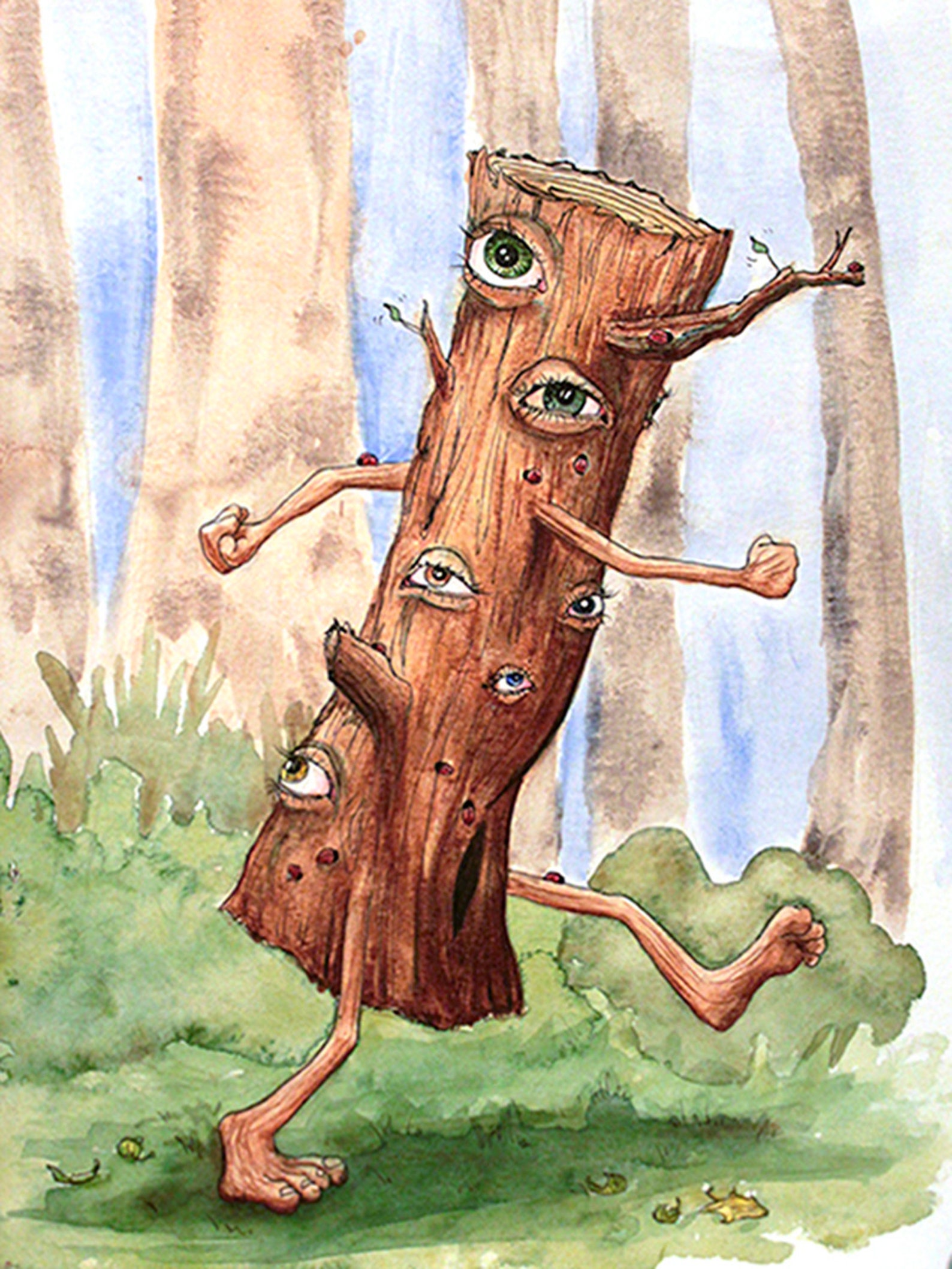Limited Edition Archival Art Print tree Man - Etsy UK