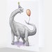 Birthday Card Brachiosaurus Dinosaur - Etsy