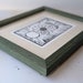 Daisy Linocut Print in Rustic Green Frame - Etsy