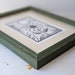 Daisy Linocut Print in Rustic Green Frame - Etsy