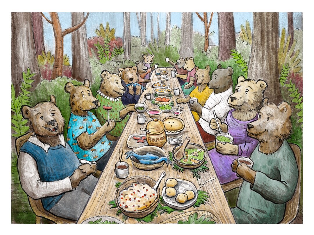 Family Feast Holiday Card - Etsy