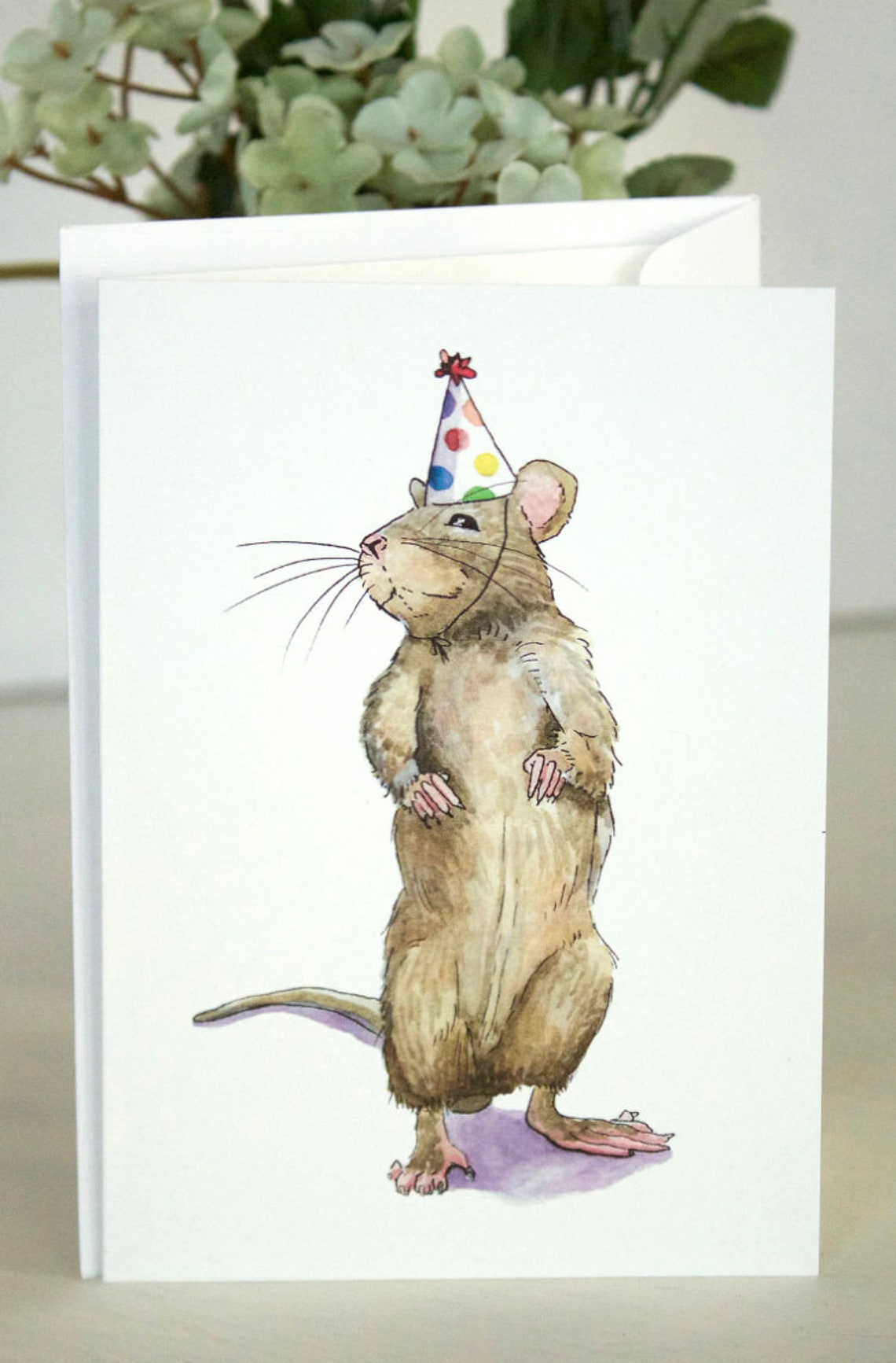 Greeting Card Year of the Rat - Etsy