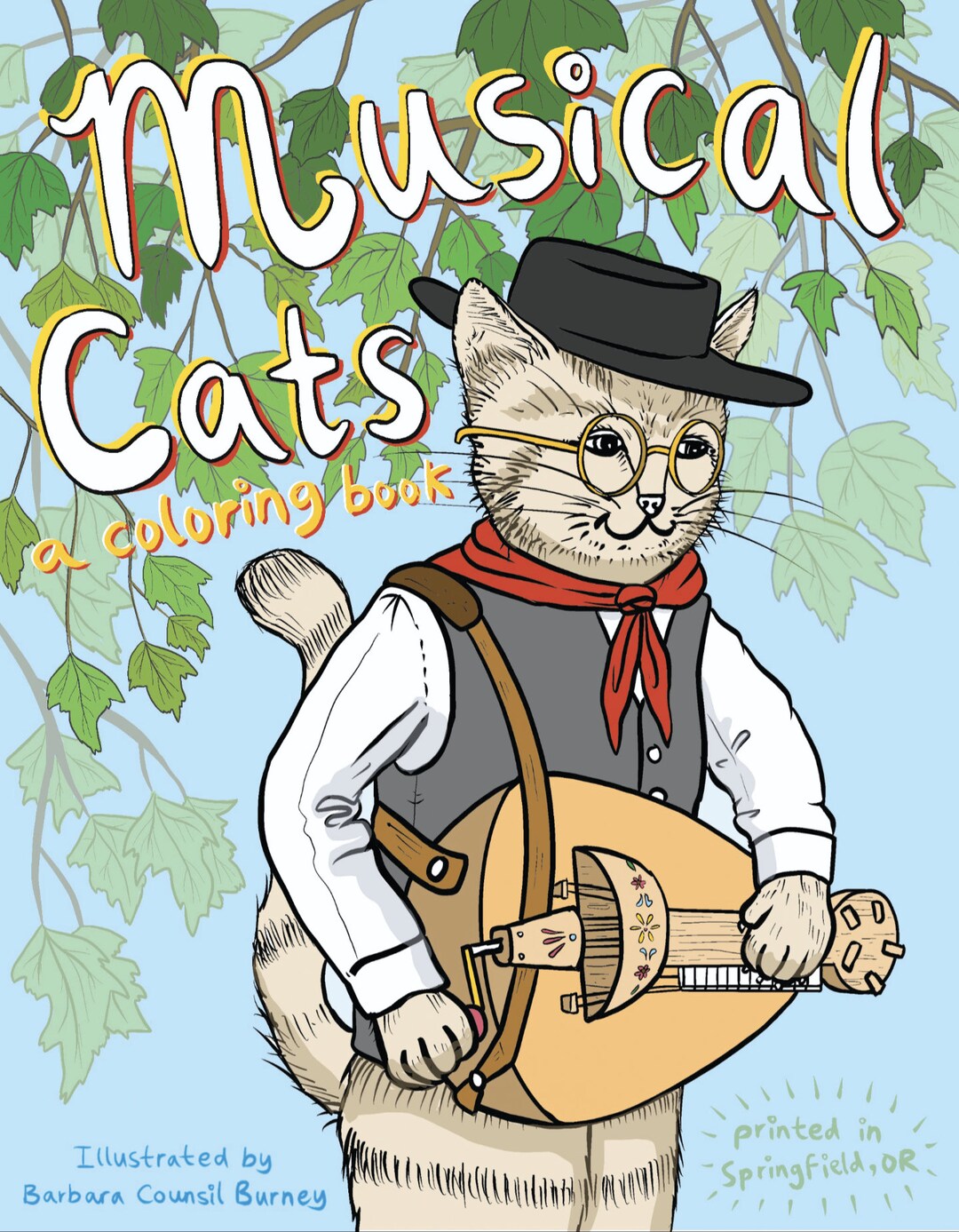 Coloring Book Musical Cats - Etsy