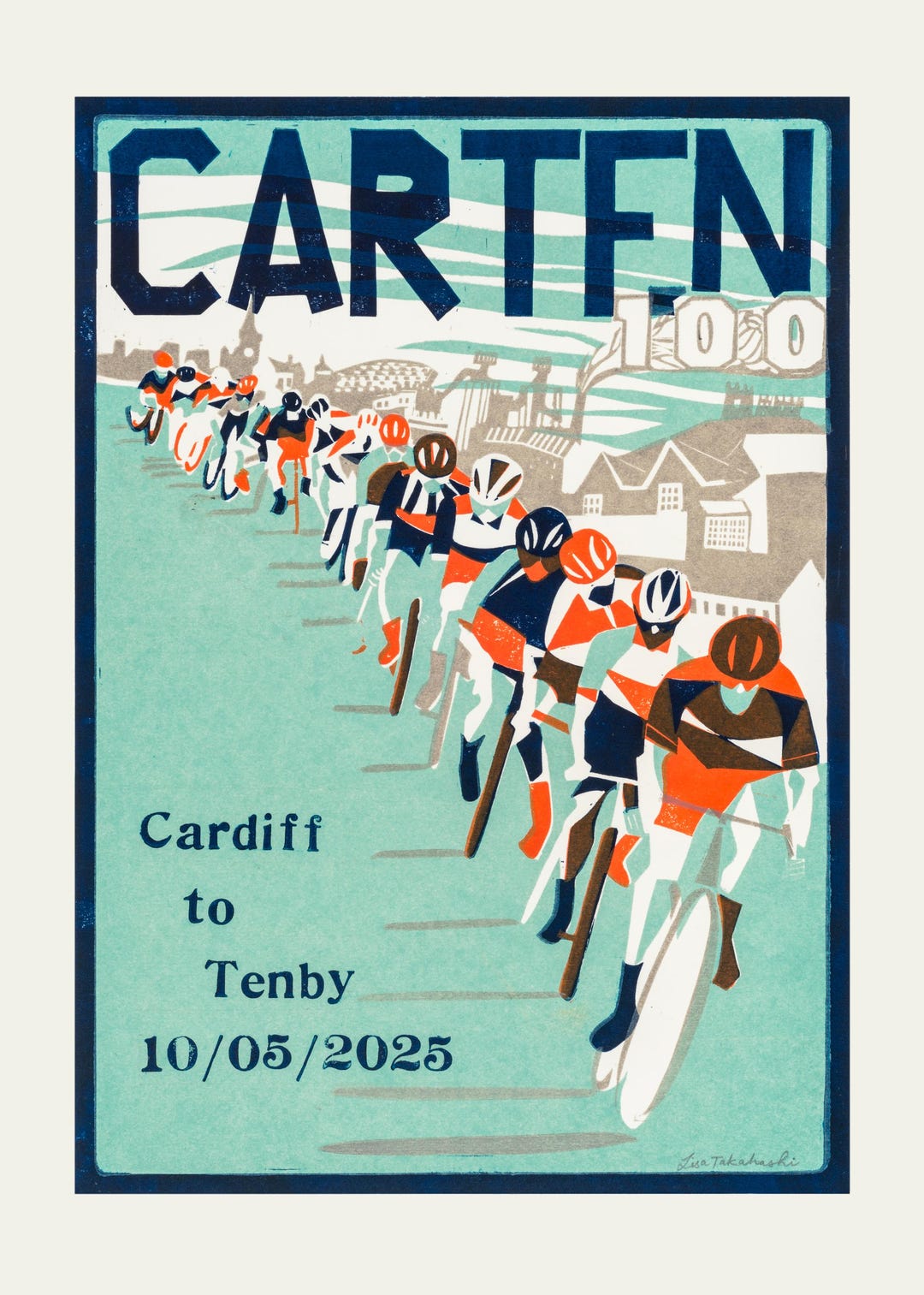 Carten 100 2025 Poster | Linocut Print on White Fabriano Rosaspina ...