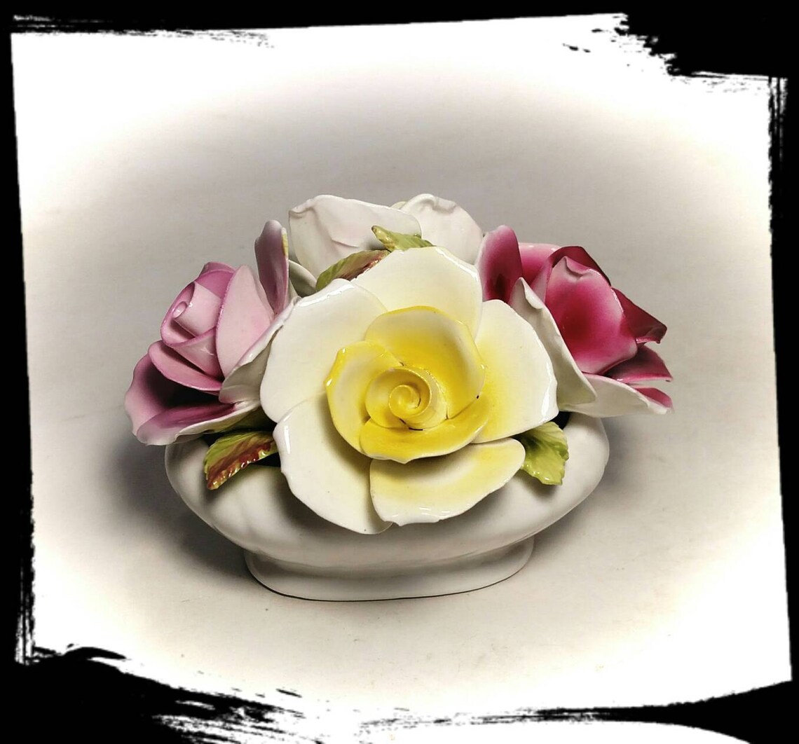 Vintage Royale Stratford Bone China Roses in Bowl/ Fine Bone - Etsy