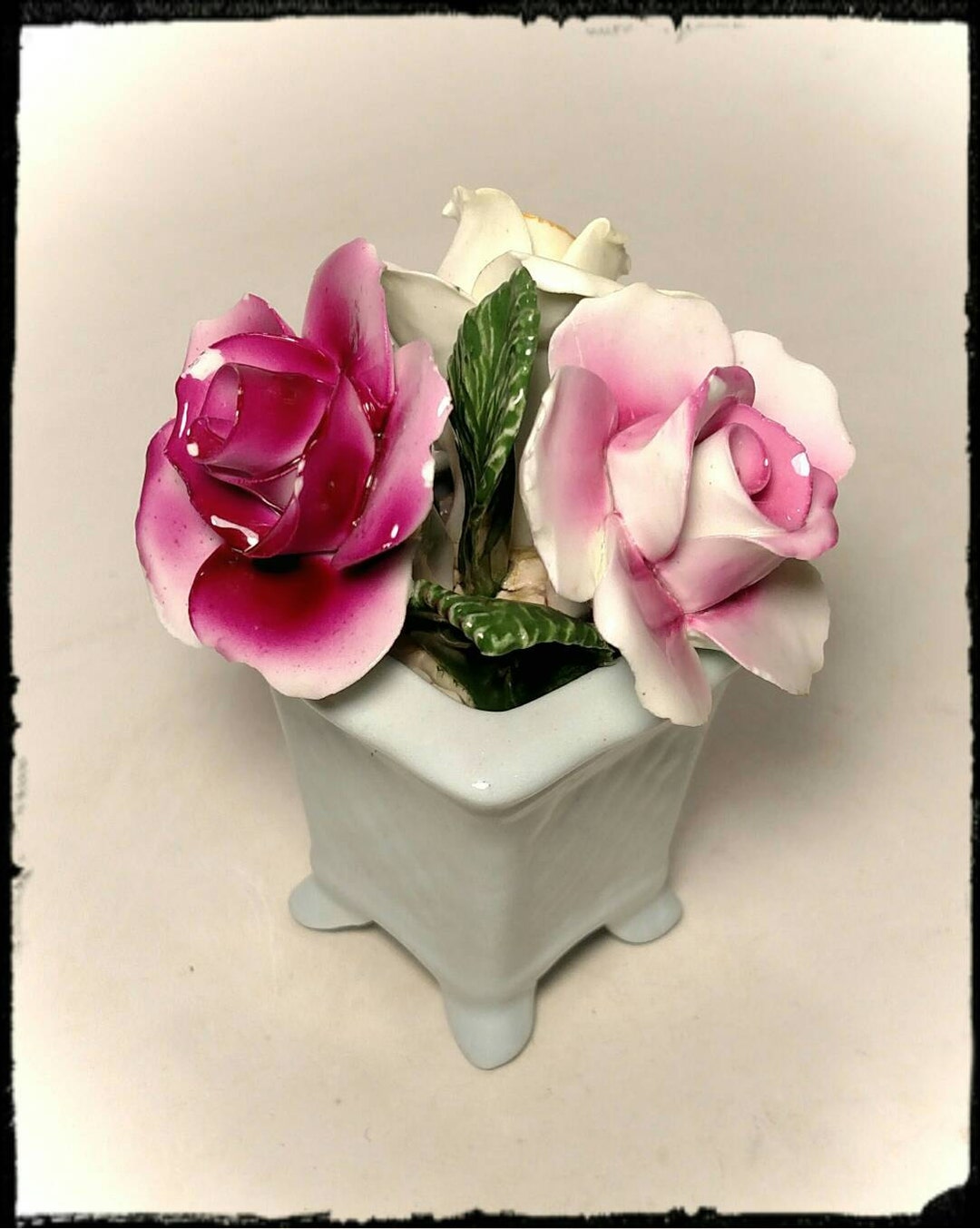 Vintage Thorley Bone China Roses/ Fine Bone China Paperweight ...