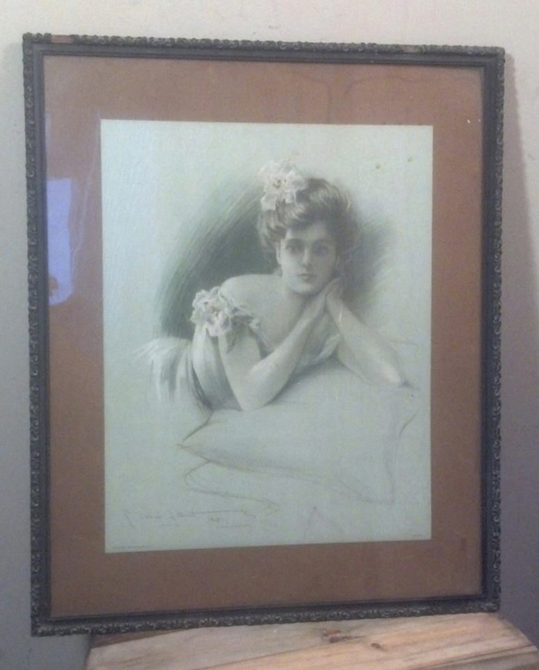 Antique Charles Allan Gilbert Print /art Wild Rose /framed Gilbert ...