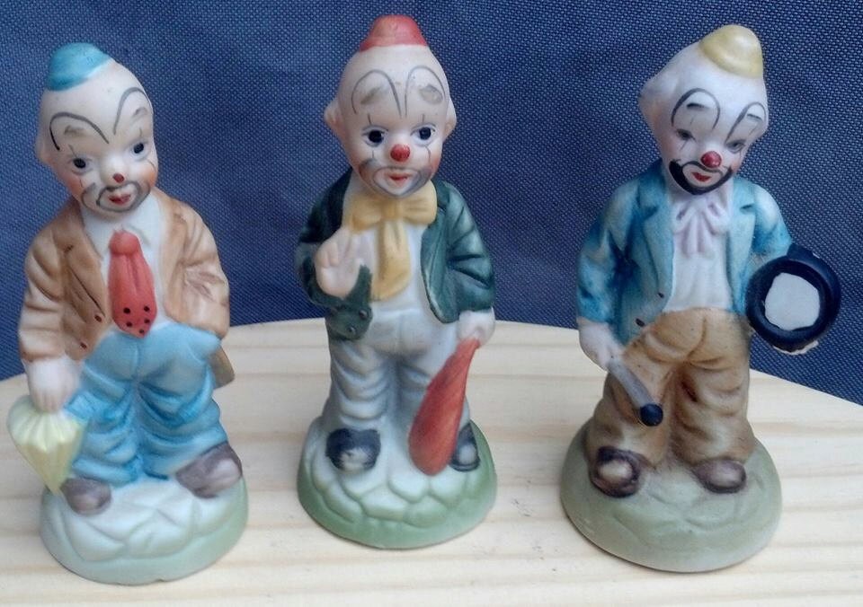 Collectible Ceramic Clowns / Collectible Circus Clowns/sad - Etsy