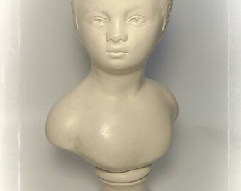 Pair of Alexander Backer Co. Girl and Boy Chalkware Bust - Etsy