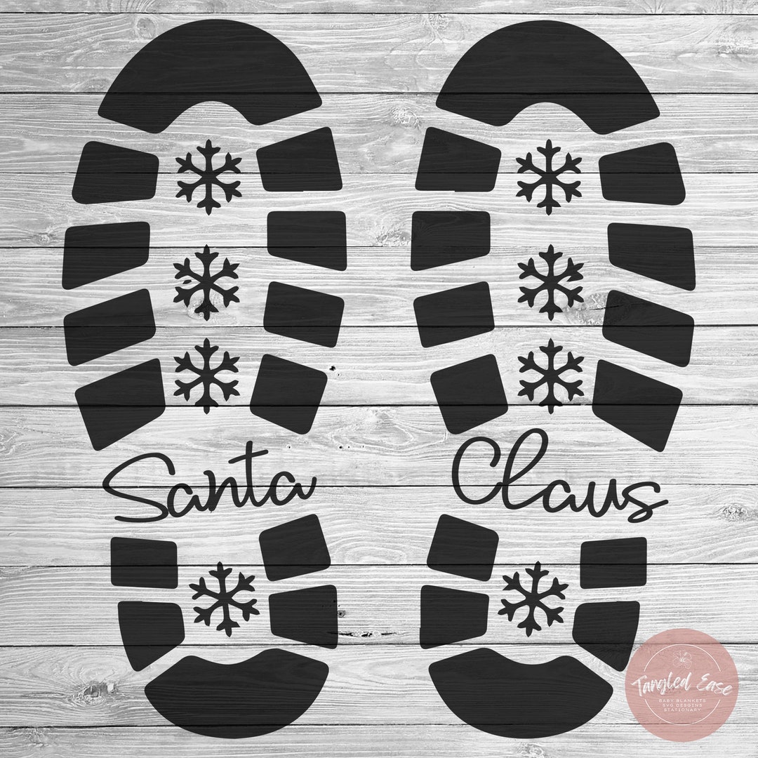 Santa Footprints SVG Santa Tracks Svg Santa Prints Svg - Etsy